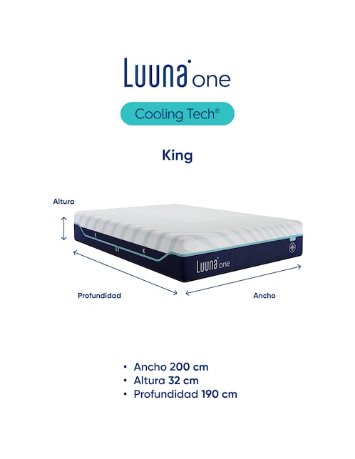 Colchón en caja Luuna one firme cooling 7